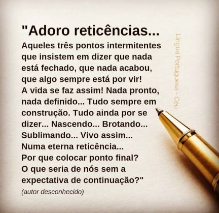 Meu ZapZap - Imagens Adoro reticências - Reflexão para Whatsapp e Facebook